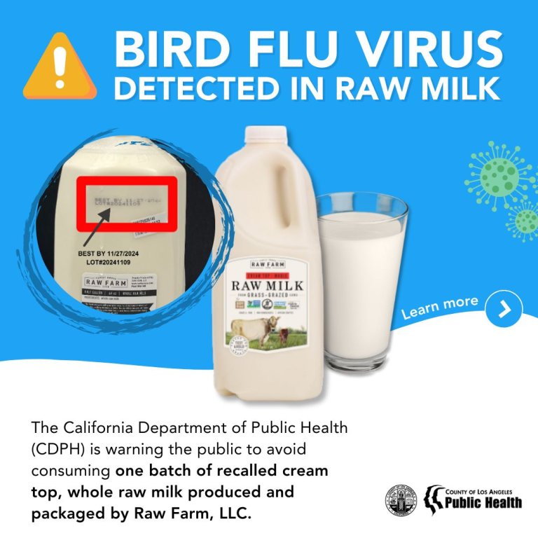 Recalled Raw Milk Potentially Contaminated with H5N1 Sold in Los Angeles Stores - The Pride LA