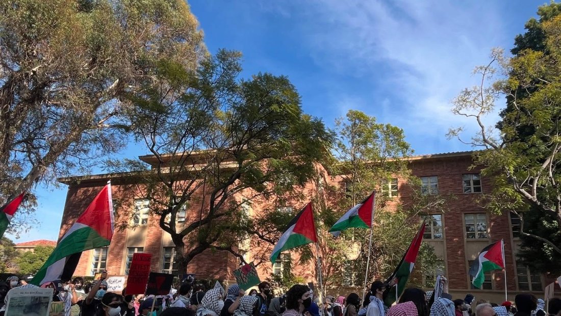 UCLA Students Protest Suspension of Pro-Palestinian Groups On Campus ...